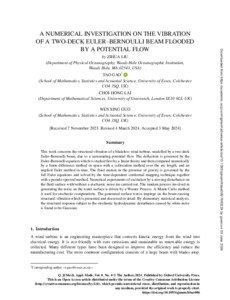 Greenwich Academic Literature Archive - A numerical investigation on the vibration of a two-deck ...